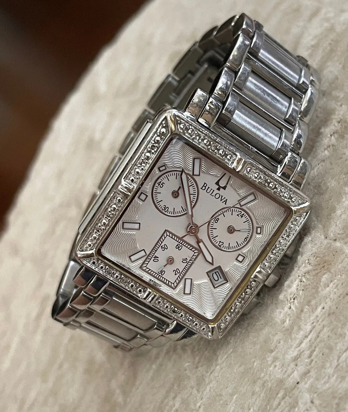Gorgeous!* Bulova Women's C837420 Diamond Accented Chronograph Watch St ...