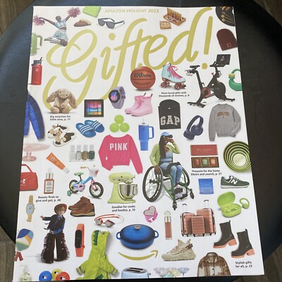 Amazon Holiday 2023 'Gifted' Catalog 63 pages. mailing address blacked ...