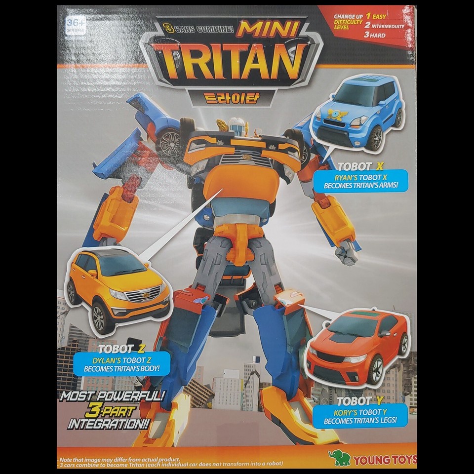 TOBOT MINI TRITAN X Y Z Integration Transforming Robot 3-Cars Combine ...