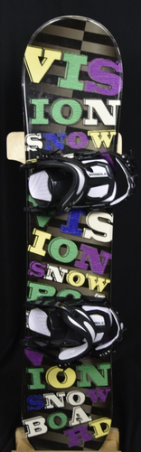 VISION SNOWBOARD SIZE 120 CM WITH SMALL BINDINGS | eBay