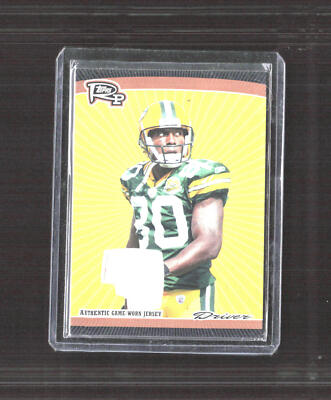 2008 Topps Rookie Progression #PSR-DD Donald Driver Game Worn Patch ...