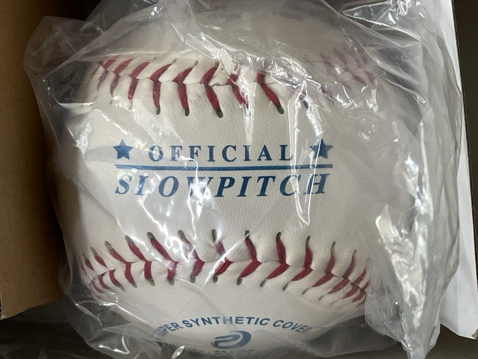 Lot of 22 New Pro Nine White Softballs .44 Cor 375 lb 12" Ball Sealed ...