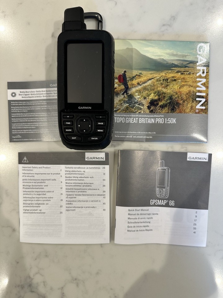Garmin GPSMap 66s with full EU, UK Topo Active Maps With national parks ...
