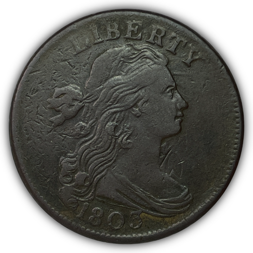 1803 Sm Date Sm Frac S-245 Large Cent Extremely Fine XF Coin, Env Dmg ...