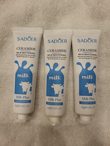 Sadoer Ceramide Milk Whitening Hand Cream, Moisturizing, 3pk Travel ...