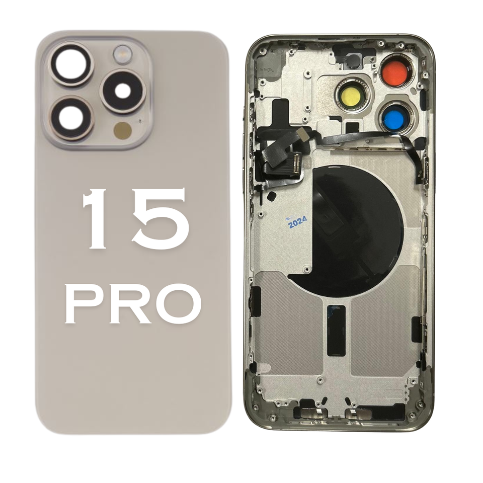 Back Housing Replacement iPhone 15/15+/15PM/15pro W/Back Glass & Small ...