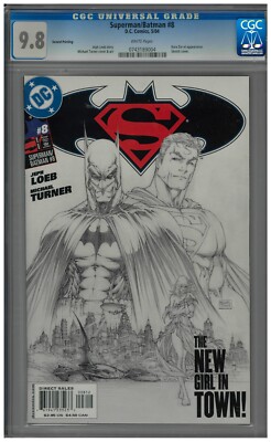 SUPERMAN/BATMAN #8 CGC 9.8 First App. Kara Zor-el MICHAEL TURNER SKETCH ...