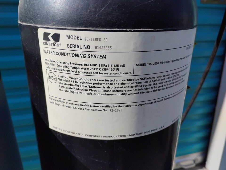 Kinetico Water Conditioning System 175, Softener 60, Dechlorinator ...