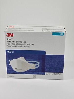 3M 9205+ N95 NIOSH Approved Particulate Respirator Disposable Face Mask ...