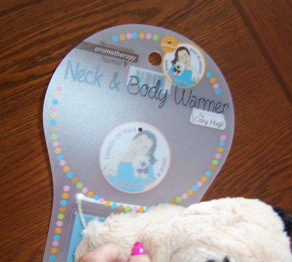 NEW COZY HUGS NECK & BODY WARMER MICROWAVABLE FREEZABLE SOFT PUPPY DOG ...