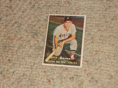 1957 Dick Gernert Topps Baseball Card #202 - Red Sox - NM!!! | eBay
