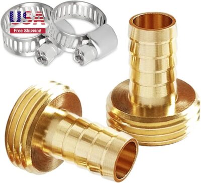 2PCS 3/4 Barb 3/4 Male GHT Thread Swivel Garden Hose Pipe Connector ...