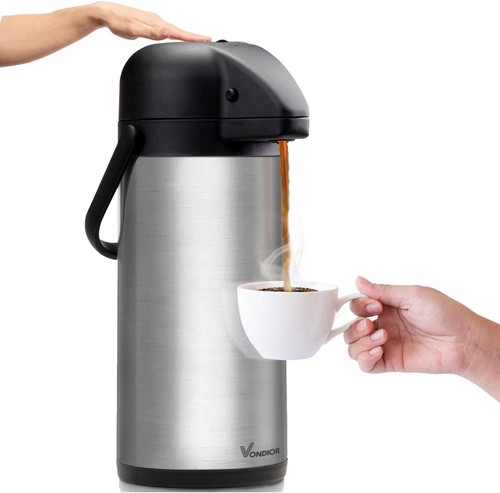 Airpot Coffee Dispenser with Pump 102 oz Insulated Stainless Steel ...