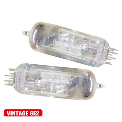 2pcs Vintage 6E2 Electron Magic Eye Tube Fluorescence Tuning Indicator ...