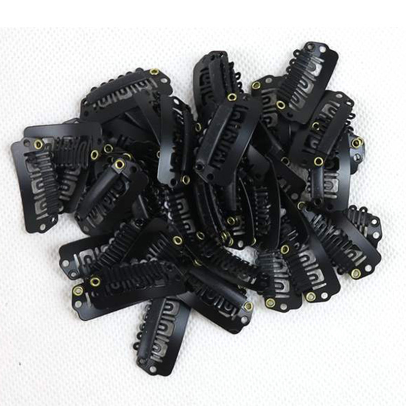 10-20-30-50 Pcs BEST Snap Clips for Hair Extensions Black Brown Blonde ...