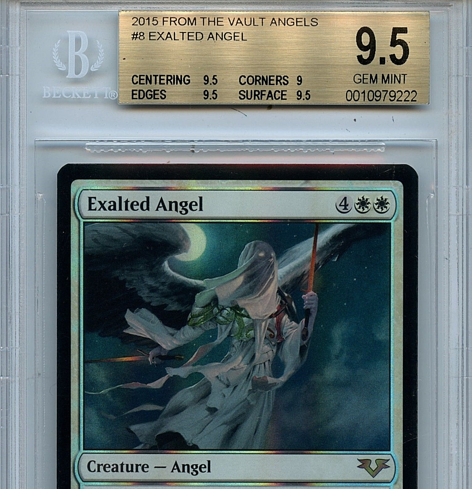 MTG Exalted Angel BGS 9.5 Gem Mint FTV Angels Magic Mystic Foil ...
