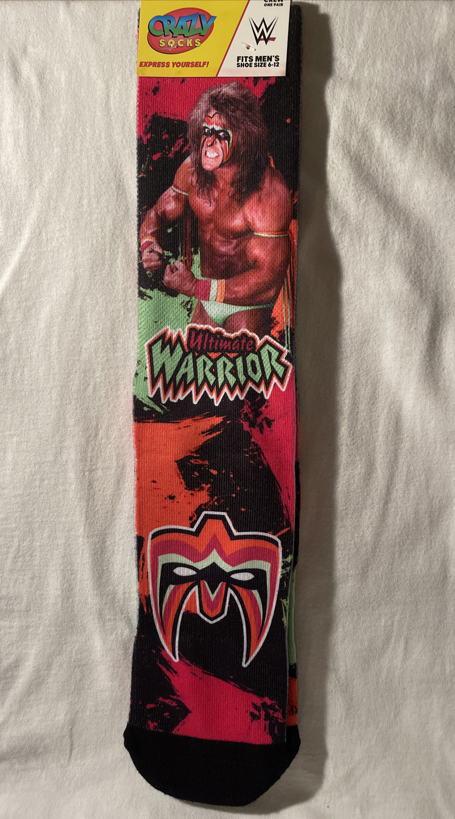 Crazy Socks - WWE Ultimate Warrior - Size 6-12 NEW | eBay