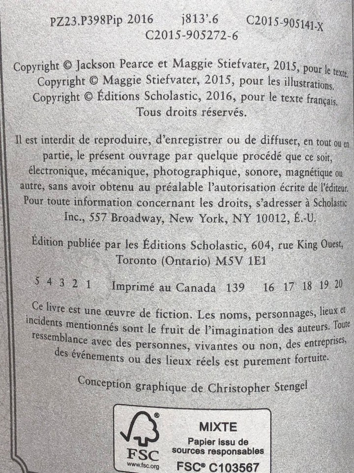 Pip Bartlett Creatures Magiques French Paperback Stiefvater Pearce ...