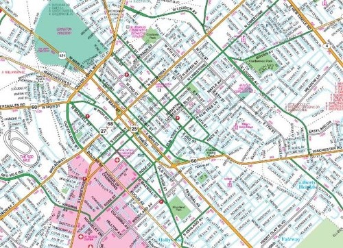 Lexington / Frankfort / Bluegrass Area, Kentucky Street Map | eBay