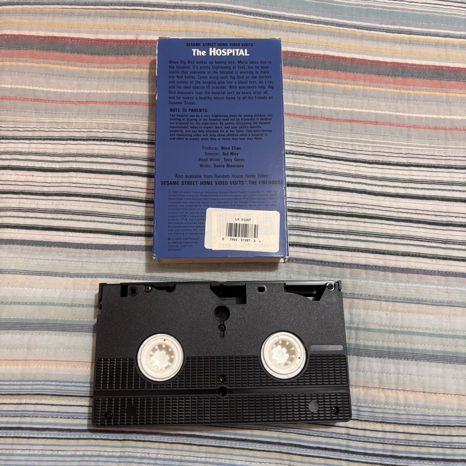 Rare Sesame Street visits the Hospital VHS Tape Big Bird 1990 | eBay