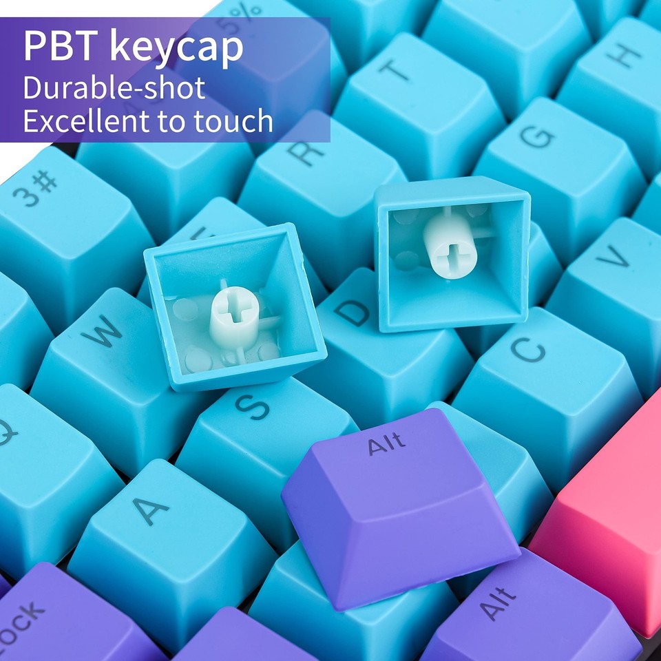 Guffercty kred 60 Percent Keyboard Mechanical Red Switch Hot Swappa... Fast Ship | eBay