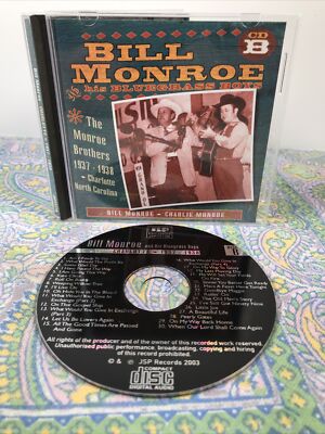 The Monroe Brothers 1937-1938 by Bill Monroe and His Bluegrass Boys (CD ...