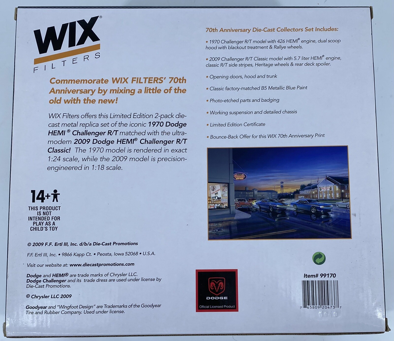 Wix Collector's Edition 99170 1:24 70th Anniversary Commemorative Die ...