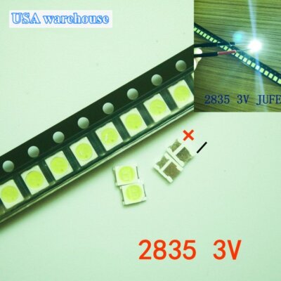 FOR 100PCS LED Backlight 3528 2835 1W 3V Cool white LCD Backlight TV ...