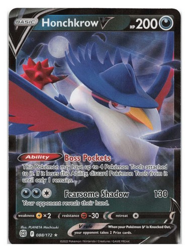 Honchkrow V #088/172 SWSH09: Brilliant Stars Pokemon tcg | eBay