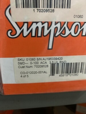 01060 SIMPSON METERS | eBay