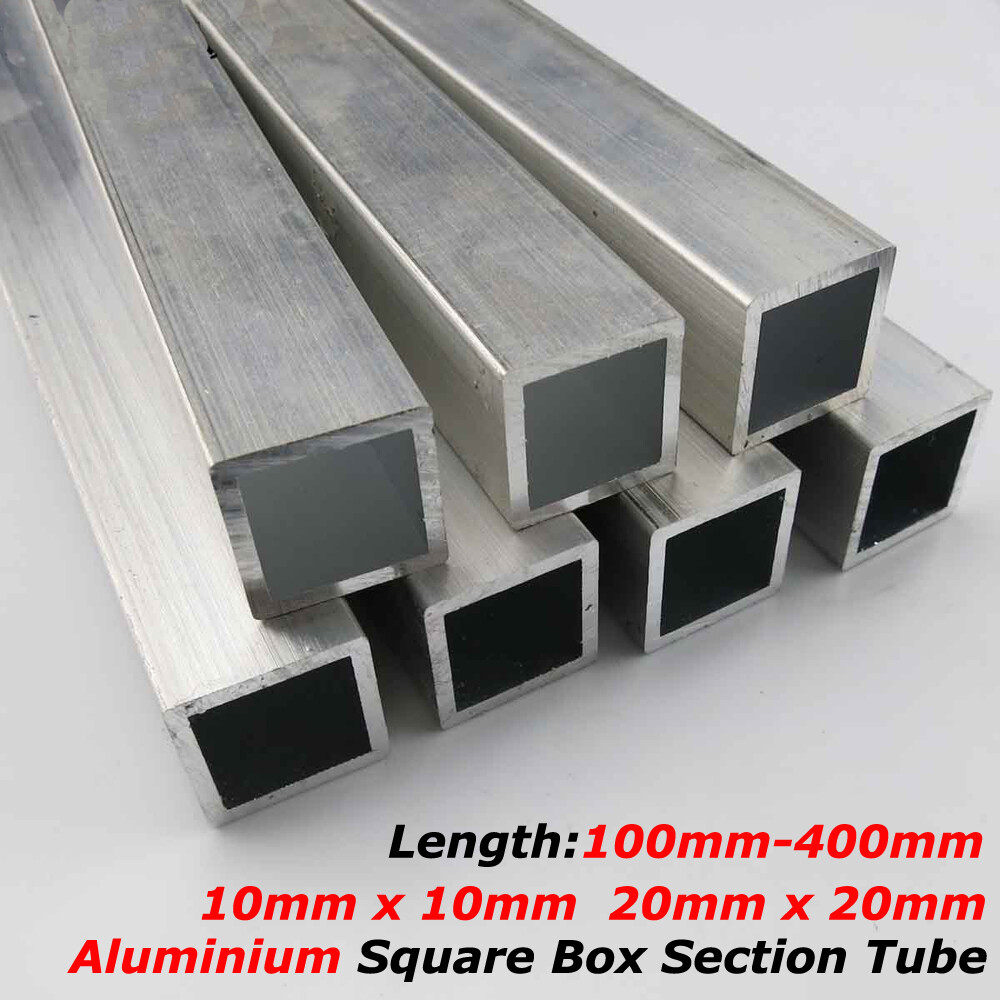 10mmx10mm 20mm x 20mm Aluminium Square Box Section Tube 100mm 150mm ...