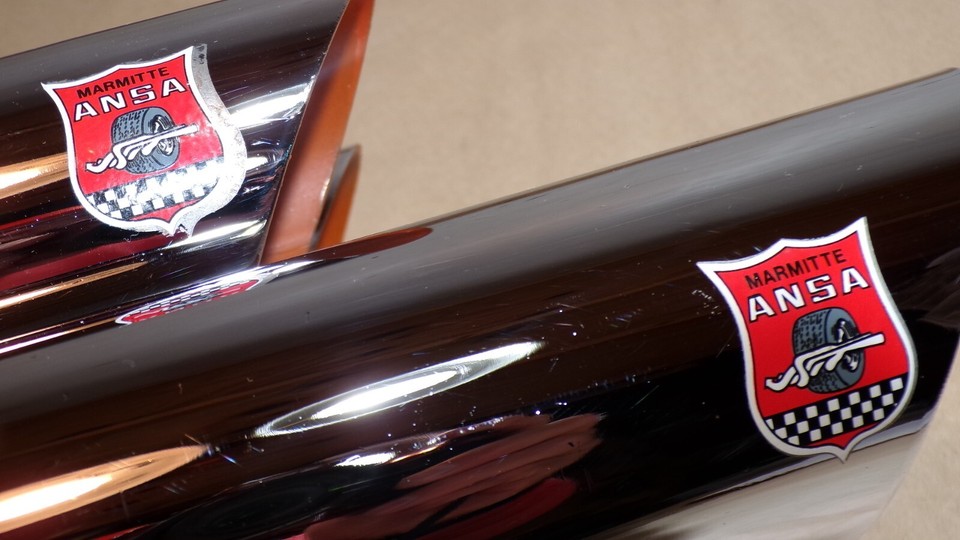 ANSA Pair of Rare Slant Cut Extra Diameter Twin Exhaust Tips | eBay