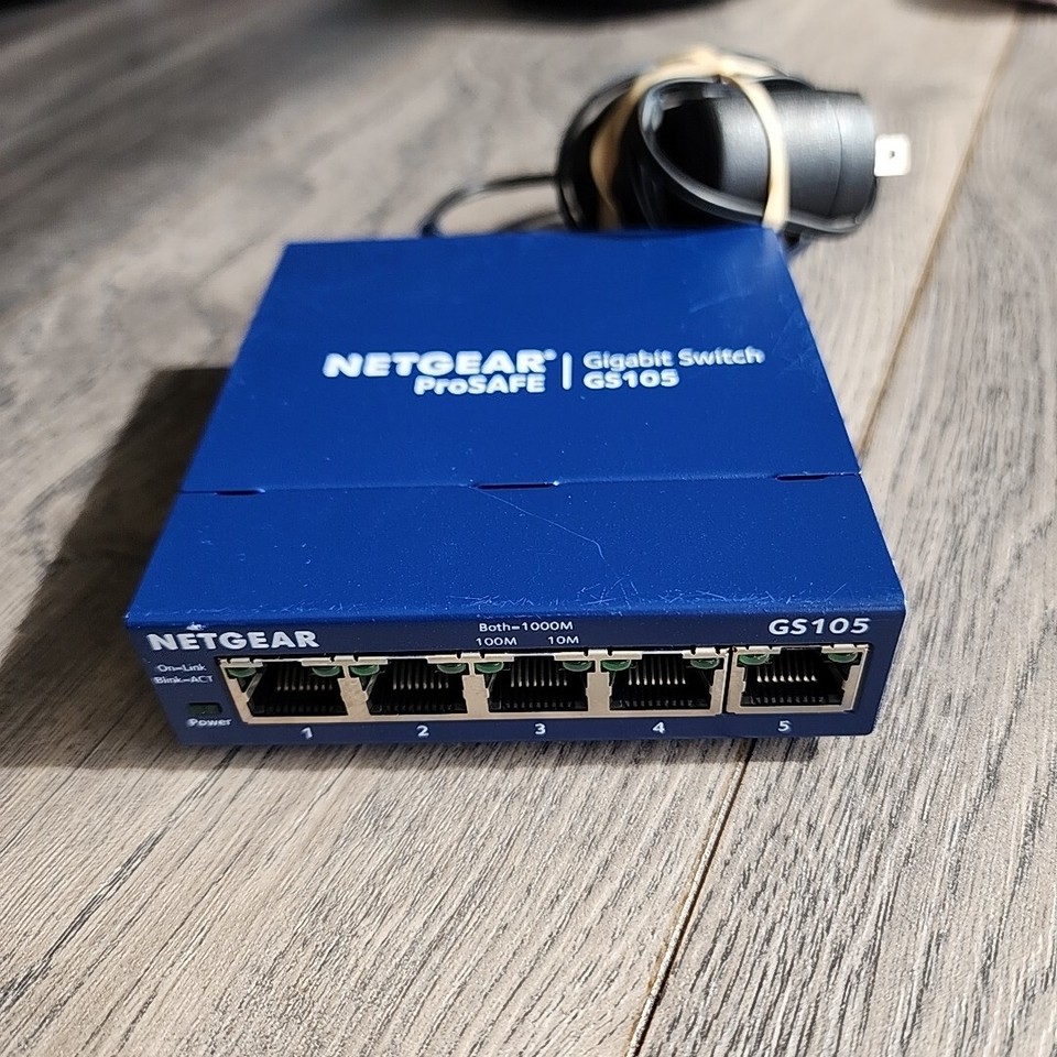 NETGEAR ProSAFE Gigabit Switch GS105 5 Port External Ethernet Switch | eBay