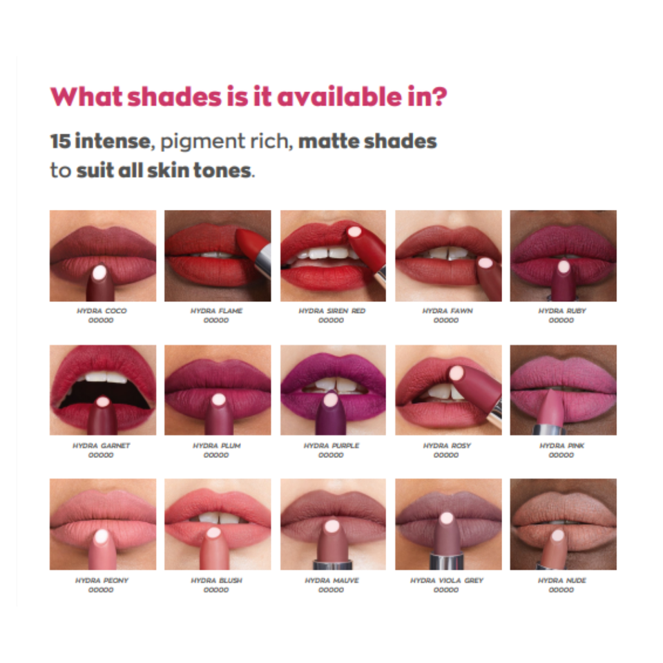 Avon Hydramatic Matte Lipstick, Lip Kits, 15 Shades, Hydrating & Skin ...