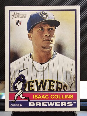 2025 Topps Heritage Baseball #78 Isaac Collins, Milwaukee Brewers RC | eBay