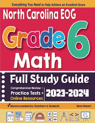 North Carolina EOG Grade 6 Math Full Study Guide: Comprehensive Review ...