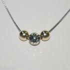 6 pcs Sterling Silver Box Chain NECKLACES & 3 pieces Silver & Gold ...