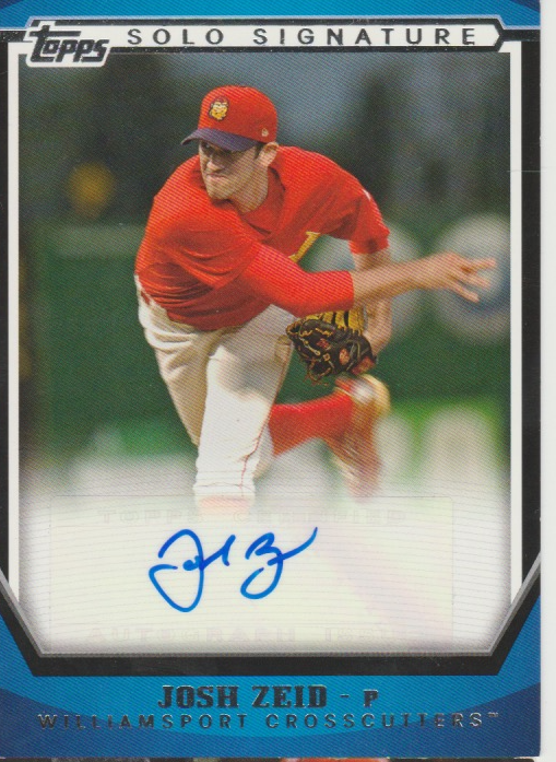 Josh Zeid 2011 Topps Solo Signature autograph auto card SSA-JZ | eBay