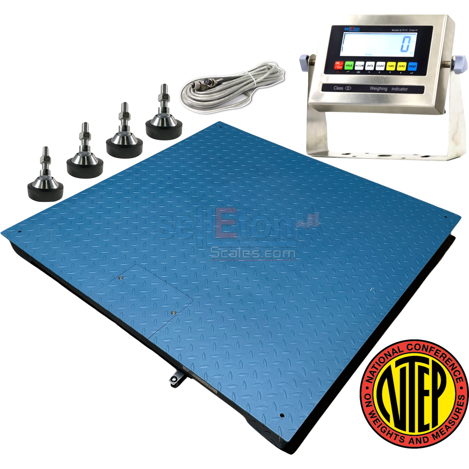 SellEton SL-800 NTEP 36” x 36” Digital floor scale 3’ x3’ pallet scale ...