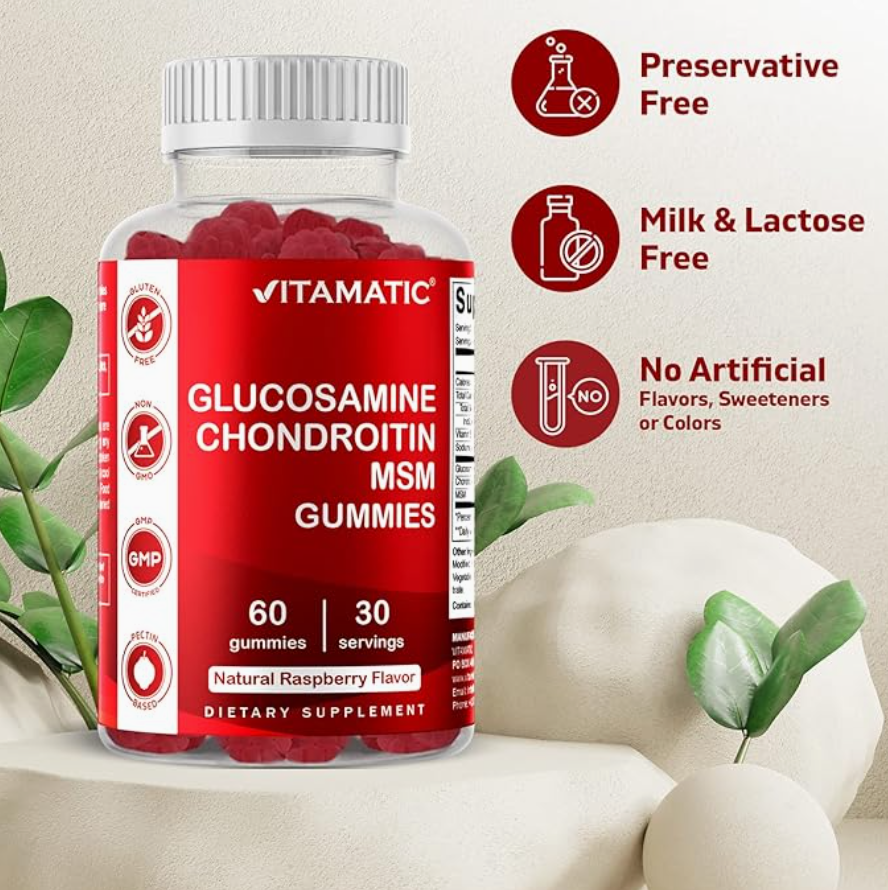 Vitamatic Glucosamine Chondroitin Gummies MSM & Vitamin E 60 Gummies | eBay