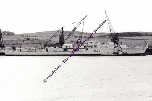 rp13181 - Royal Navy Warship HMS Aisne , built 1947 at Breakers - print ...