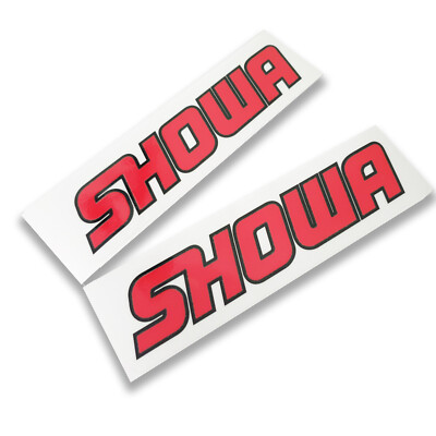 SHOWA fork decals graphics stickers on clear vinyl 100mm wide Small | eBay