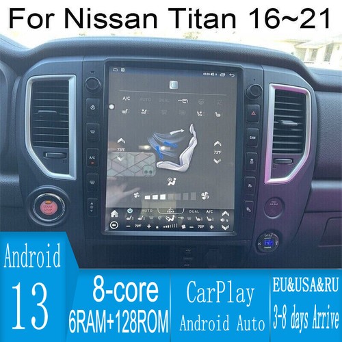 13" Android Navigation Car GPS Stereo Tesla Style For Nissan Titan 16 ...