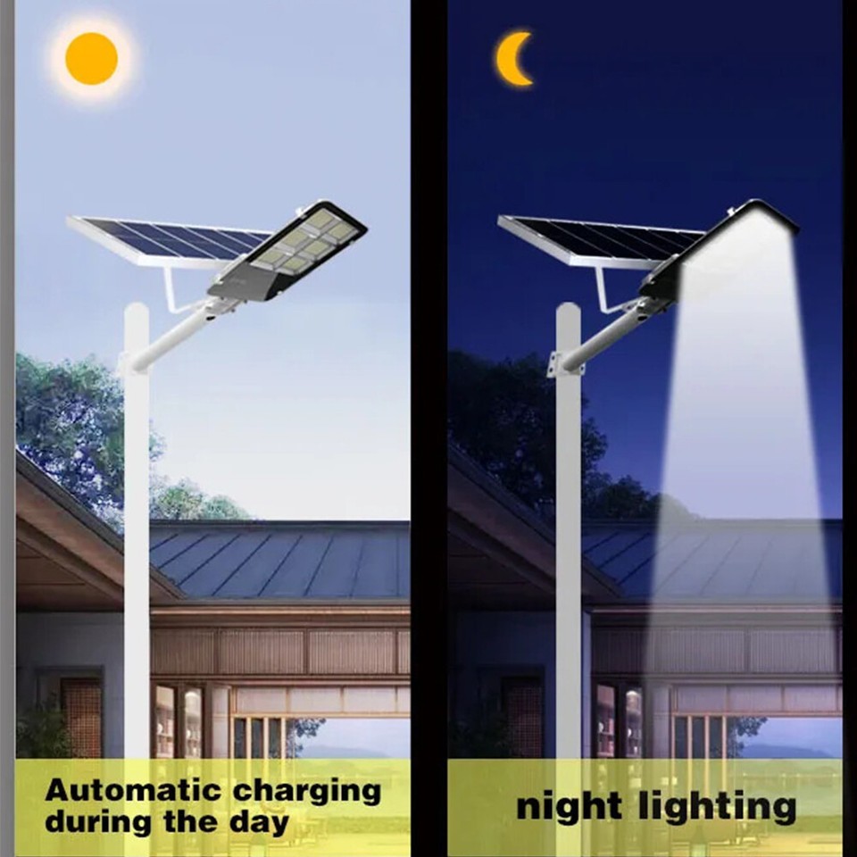 Solar Street Light 400W LED Outdoor Commercial Solar Lighting Dusk to ...