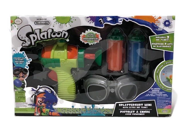 World of Nintendo Splatoon Splattershot Mini Blaster Gun - Goggles Ink ...
