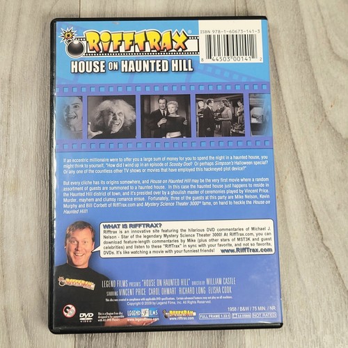 Rifftrax House On Haunted Hill (DVD 1958) from the stars of MST3K 2009 ...