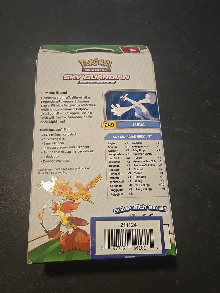 Fates Collide Lugia Sky Guardian THEME DECK TCG POKEMON CARD DECK | eBay