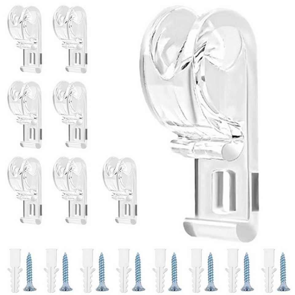 Curtain Hooks Window Curtain Installation Plastic Material Low Profile ...