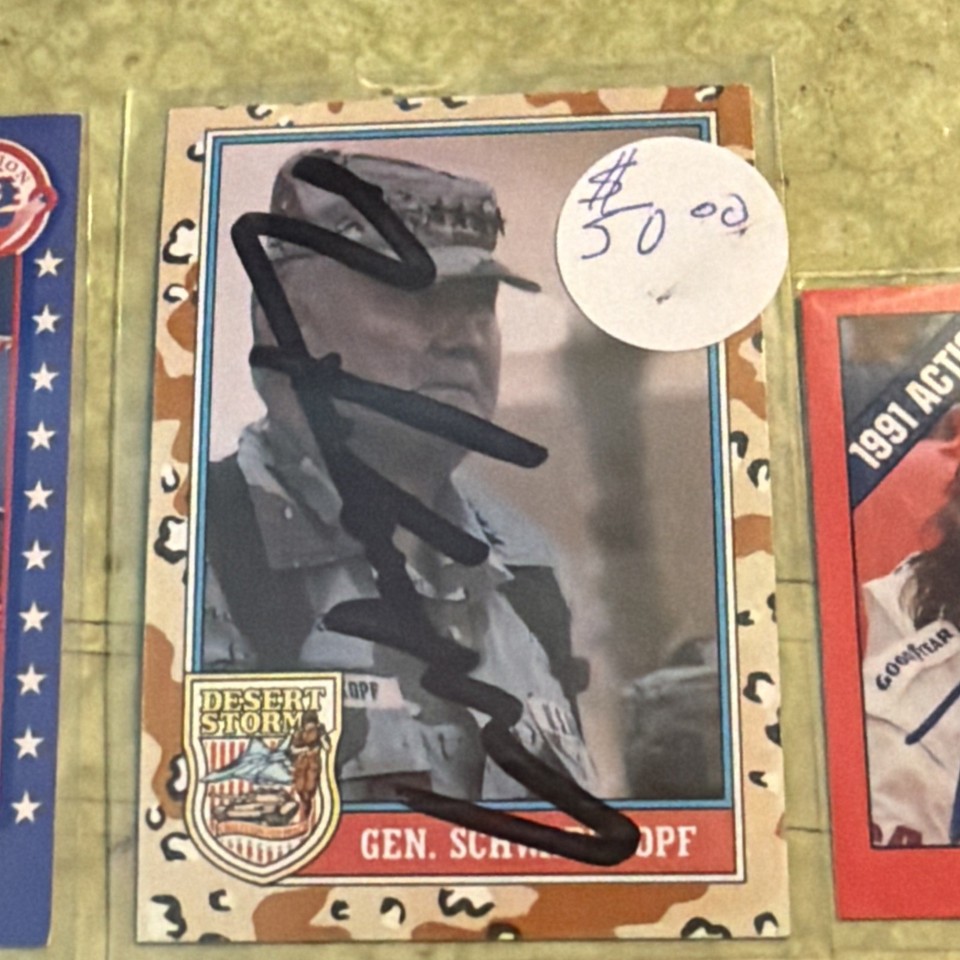 General Colin Powell-Schwarzkopf-Quayle Autographed Signed US Military ...