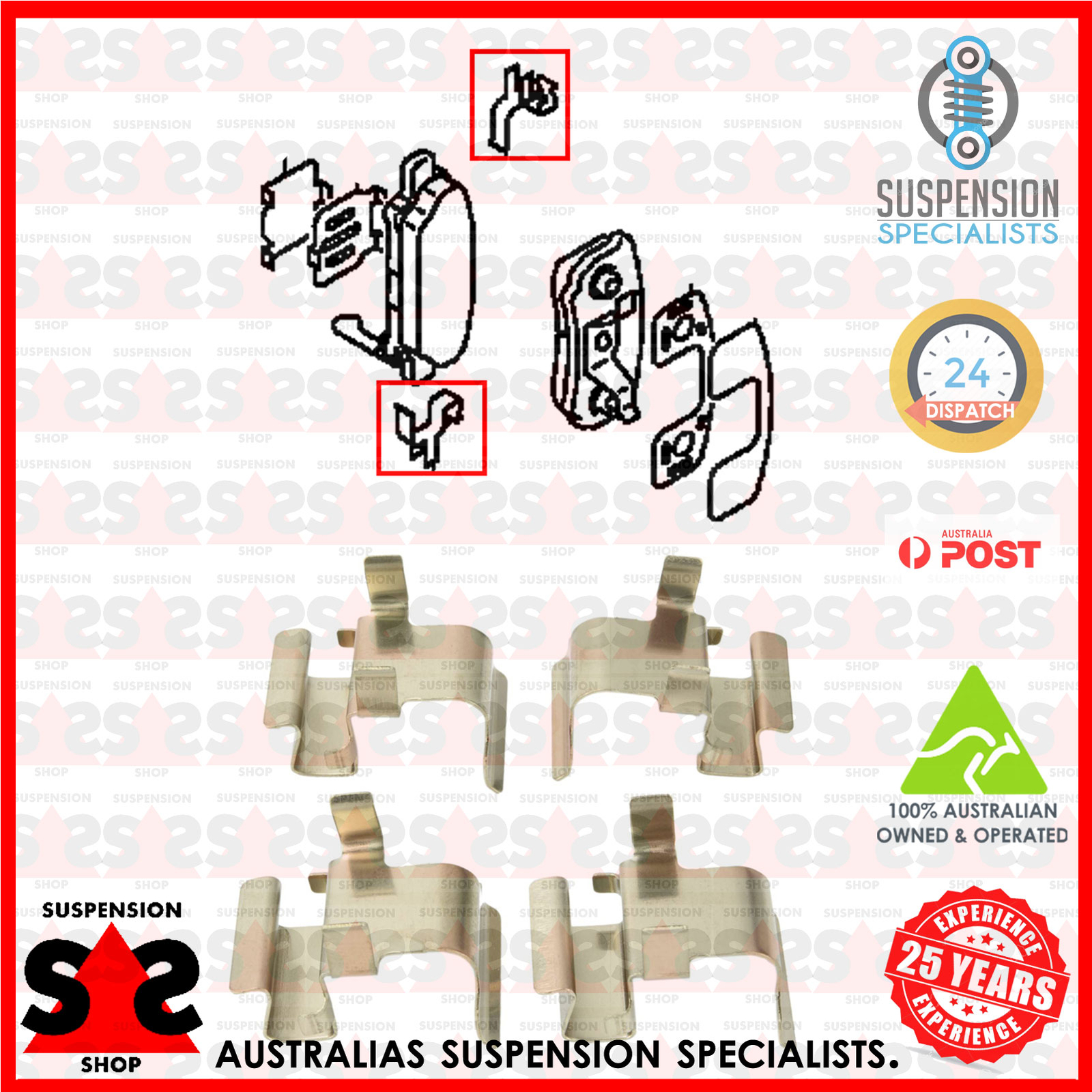 Rear Axle Accessory Kit, Disc Brake Pad Suit MITSUBISHI Lancer Viii (Cy ...